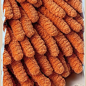 Wucmene Hand Towels for Bathroom Decorative Set, Chenille Hanging Hand Towel Ball Microfiber Plush Absorbent Soft Small Bath Towel with Loop for Kitchen Sink or Powder Room (Purple+Yellow)