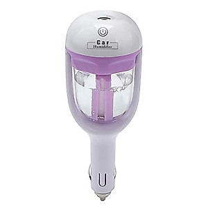 XSUPER Car Humidifier Aromatherapy Essential Oil Diffuser, Portable Mini Purifier Aroma Freshener Diffuser with 180 Degree Rotation, 12V 1.5W Personal Car Purifier Humidifier