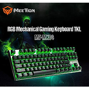 Meetion RGB Backlit Blue Switch Mechanical Gaming Keyboard MT-MK04