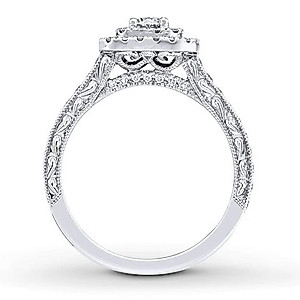 Aihpos Halo Engagement Rings for Women 1.25 Carat(ctw) Moissanite Wedding Rings 925 Sterling Silver 10K 14K 18K Gold Promise Anniversary Rings for Women with Free Text Engraving (14K Gold)