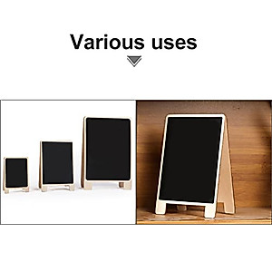 3pcs Message Board Wooden Memo Boards Wooden Display Boards Wooden Wooden Billborads Wooden Blackborads Wooden Writing Boards Standing Blackboards Wooden Writing Borads