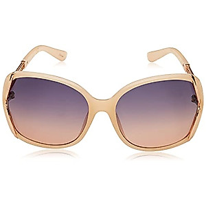 Jessica Simpson J6011 Beautiful Women's Butterfly Sunglasses with 100% UV Protection. Glam Gifts for Her, 60 mm, Nude
