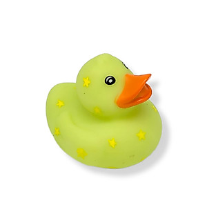 Cool Rubber Ducks (2") Standard Size. (12 Pack) Cute Duck Bath Tub Pool Toys. (Multi-Color Pattern Rubber Squicky Duckies)