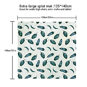 Joyo roy 53" Baby Floor Mat Splat Mat High Chair Mat Waterproof Mat Play Mat Toddlers Splat Mat for Under High Chair Kids Placemats for Dining Table High Chair Mat for Floor Mat for Under High Chair