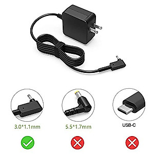 Superer AC Charger Replacement for Acer Swift 1 SF113-31 SF114-31 SF114-32 N17W6 N17P2 N15V2 N16P5 N17P3 N17W7 N17W3 N18P2 45W Portable Laptop Adapter Power Supply Cord