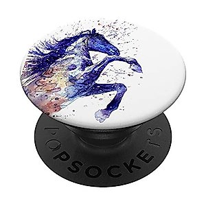 Horse Watercolor Pop Socket Gift For Girls That Love Horses PopSockets PopGrip: Swappable Grip for Phones & Tablets