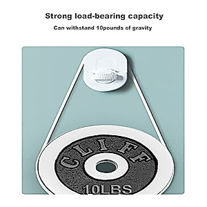 Adhesive Towel Hooks for Hanging, Dacall Self Stick Bathroom Mop Hooks 4 Packs Set, 540 Degree Rotation Holder, Heavy Duty Ceiling Hooks for Plants Towel Coat Hat Key Kitchen, Removable, White