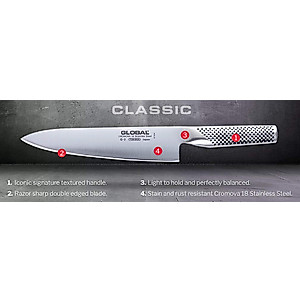 Global 3 Piece Set with Chef's, Vegetable and Paring Knife, 1 pack, Stainless Steel