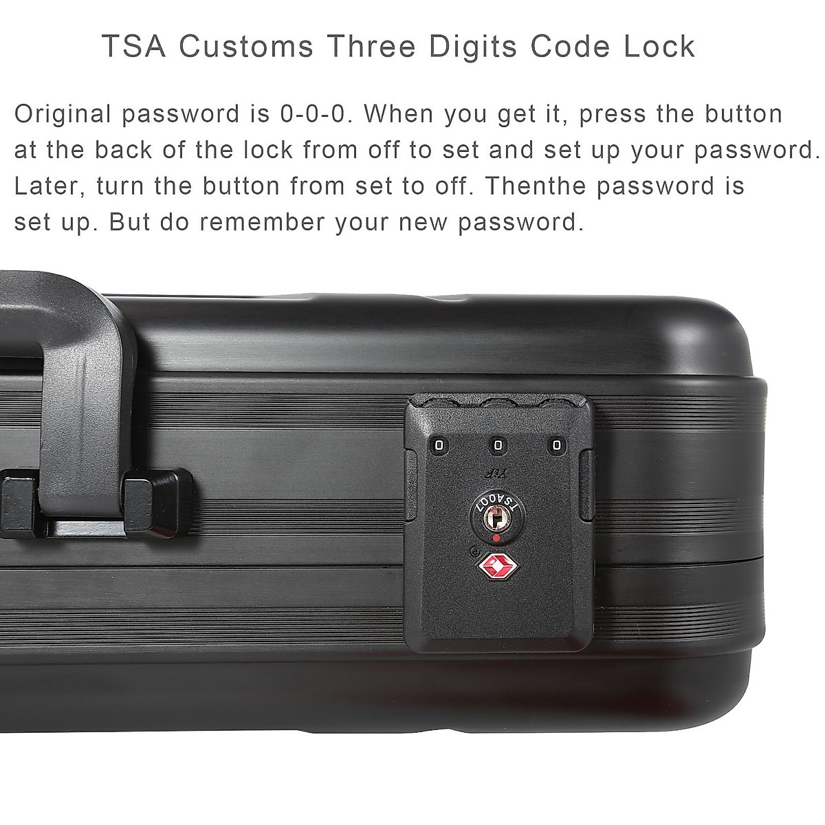 urecimy Large metal briefcase 18.1X13.8X6.1 Inch Aluminum Case Combination Lock Black Suitcase for Valuables UAV/Gun Cases Display Box Super Big Size with Sponge