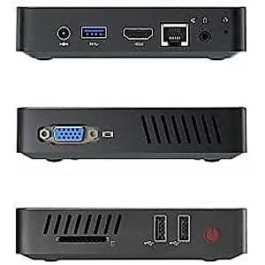 N40 Mini PC Fanless Celeron N4020,up to 2.8GHz with 4GB DDR4/64GB eMMC RAM Mini Desktop Computer, Support 4K UHD, VGA Port,2.4G/5.8G WiFi&BT4.2,3xUSB3.0 Ports,1x SD Card Slot for Business Home Office