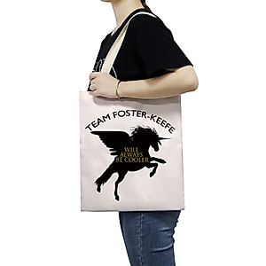 TSOTMO Book inspired Bookish Tote Bag Will Always Be Cooler Team Foster-Keefe Tote Bag Gift For Book Lover Fans (Foster Tote)