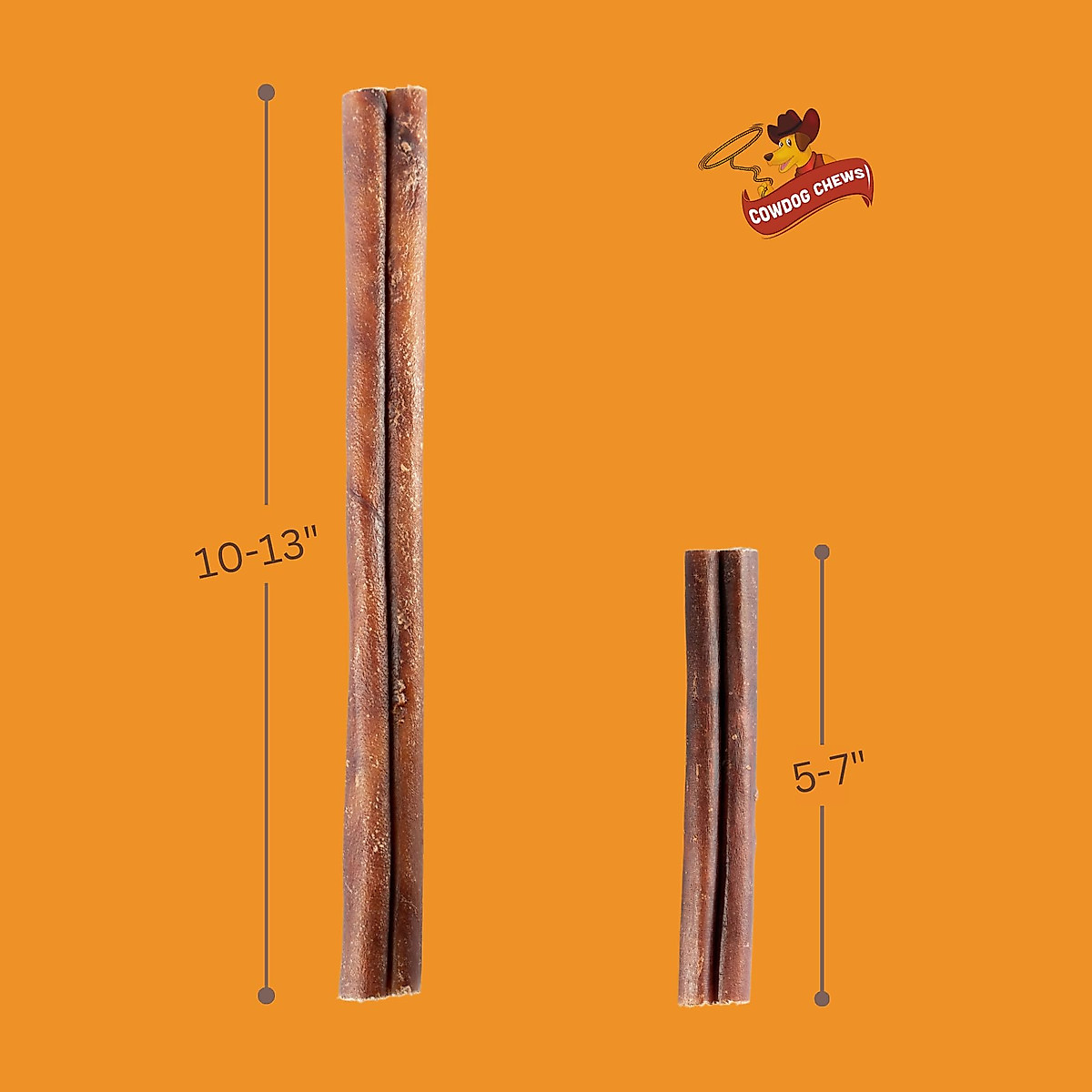 Cowdog Chews Extra Thick Bully Collagen Sticks -Unique Real Large Bully Collagen (10-13", 3 Count) - Best Bully Stick Natural Substitute - Odor-Free, Fully Digestible.