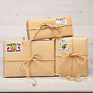 Thank You for Shopping Small Stickers,Thank You Stickers,Handmade Stickers,Small Shop Stickers,Envelopes Stickers for Small Business, Online Retailers,Handmade Goods,500 Labels Per Roll