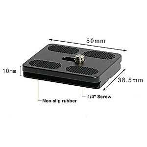 Harwerrel 50mm Quick Release Plate Fits Arca-Swiss Standard for Camera Tripod Ballhead (Pack of 2)