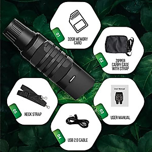 Bush Tech Night Vision Binoculars, Military-Grade Infrared Binoculars with Camera for Hunting and Surveillance, Day and Night High-Power Binoculars with 3X Digital Zoom, 984ft Range, 2.31” LCD Display