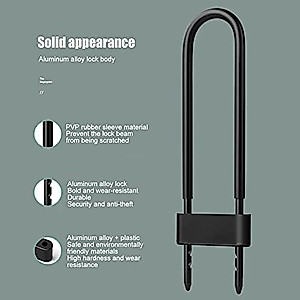 Theft U Lock, Aluminum Alloy Material, U‑Shaped Lock, Shops for Offices Houses Companies