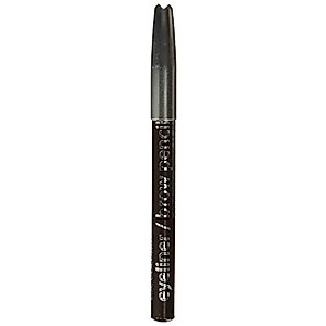 L.A. Colors 2-Piece Eyeliner/Brow Pencil with Sharpener, Dark Brown