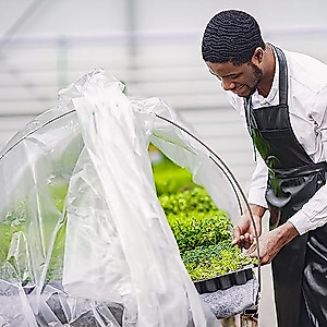 6 Mil Clear Greenhouse Plastic Sheeting,Transparent Plastic Film for Greenhouse, Resistant Polyethylene Film for Farm,Garden (6.5ftx9.8ft)