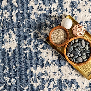 nuLOOM Deedra Modern Abstract Area Rug - 8x10 Area Rug Modern/Contemporary Blue/Ivory Rugs for Living Room Bedroom Dining Room Kitchen