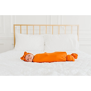 Large Premium Knit Baby Swaddle Receiving Blanket "Blaze" by Copper Pearl