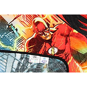 Northwest DC Comics The Flash Running Lightning Superhero Plush Throw Blanket 46' x 60'