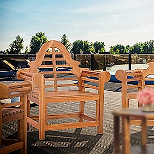 Teak Wood Lutyens Outdoor Patio Arm Chair, Made from Solid A-Grade Teak Wood