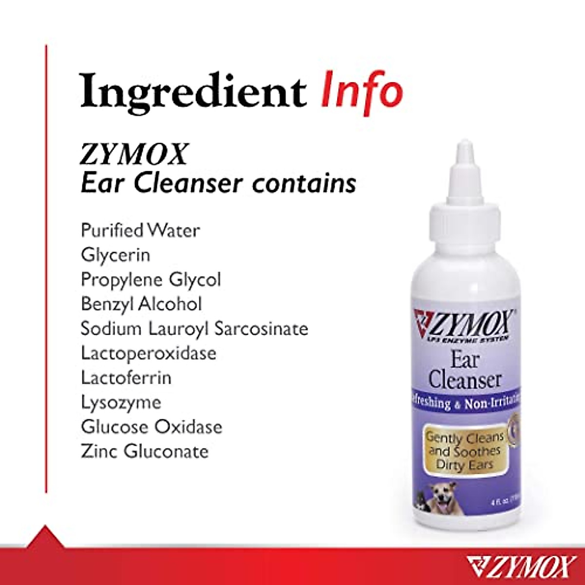 Zymox Ear Cleanser Solution for Dogs and Cats, 4oz