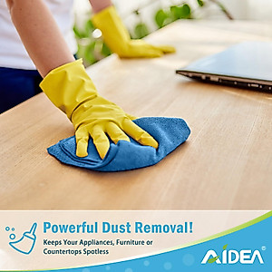 AIDEA Microfiber Cleaning Cloths-50PK, All-Purpose Softer Highly Absorbent, Lint Free - Streak Free Wash Cloth for House, Kitchen, Car, Window, Gifts(12in.x 12in.)