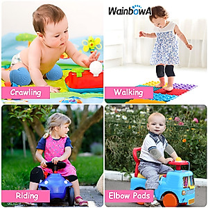 WainbowA Baby Crawling Anti Slip Knee Pads, Protect Infants & Toddlers Knees, Elbows and Legs, Unisex Baby Toddlers Kneepads, Learn to Socks Children Short Kneepads 5 Pairs, Babies Leg Warmers