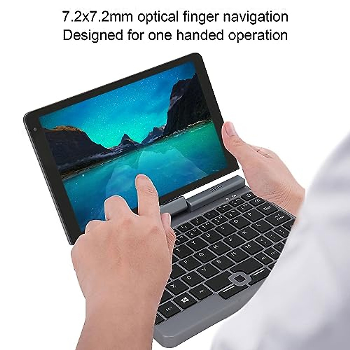 Dpofirs Mini Laptop for Windows11, 180 Flip 8 inch Touch Screen, 4 Core Alder Lake Processor LPDDR5 12GB, 10 Point Touch with Stylus, 3200mAh Business Laptop (12GB+128GB US Plug)