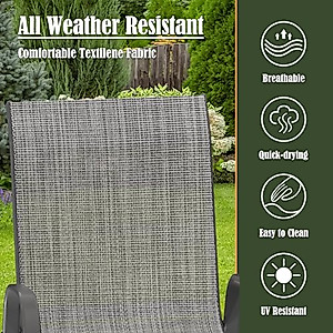 Amopatio Patio Dining Set for 4, Outdoor Table and Chairs Set