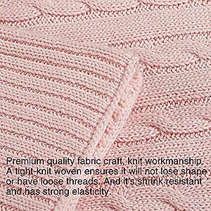 NTBAY 100% Pure Cotton Cable Knit Toddler Blanket, Super Soft Warm Breathable 30x40 Baby Blanket for Crib, Stroller, Nursery, Travel, Newborn, 30x40 Inches, Baby Pink