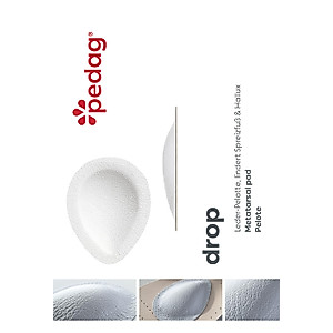 Pedag Drop | German Made | Metatarsal Pads | Anatomically Correct | Metatarsal Arch Support | Vegetable Tan Leather | Self Adhesive | White | Size X-Large, Fits EU 44-46 / US Men 11-13 | 1 Pairs