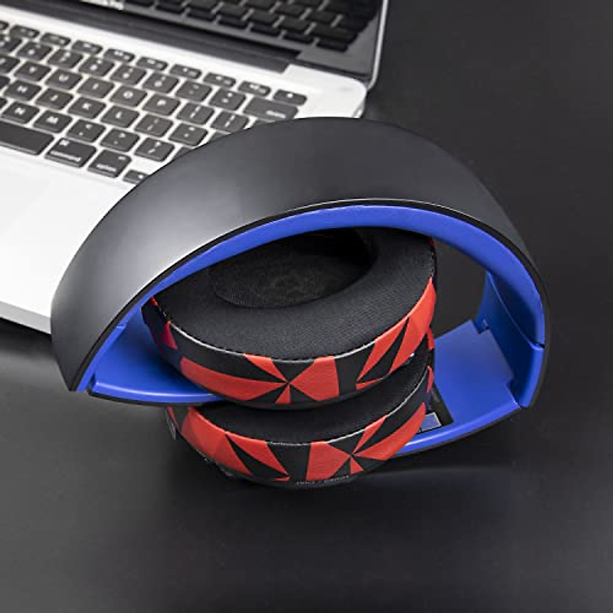 SOULWIT Cooling Gel Ear Pads Cushions for Sony Gold Wireless Playstation PS4 Headset, Replacement Earpads for 2014 Version, Headphone Model CECHYA-0083 (Red Storm)