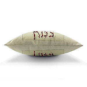 HGOD DESIGNS Shark Pillow Case,Funny Animal Blue Shark Holding Bloody Free Kiss Sign Cotton Linen Polyester Decorative Home Decor Sofa Couch Desk Chair Bedroom 16x16inch