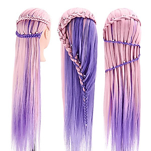 TopDirect 29" Hair Mannequin Head for Cosmetology Training - With Clamp Holder and Styling Tools