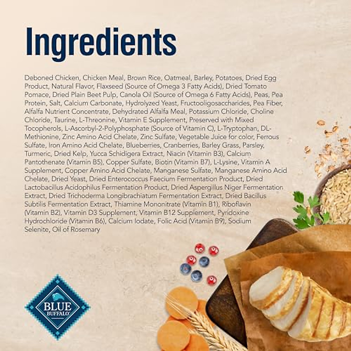 Blue Buffalo True Solutions Blissful Belly Digestive Care Natural Dry Food for Adult Dogs, Chicken, 11-lb Bag