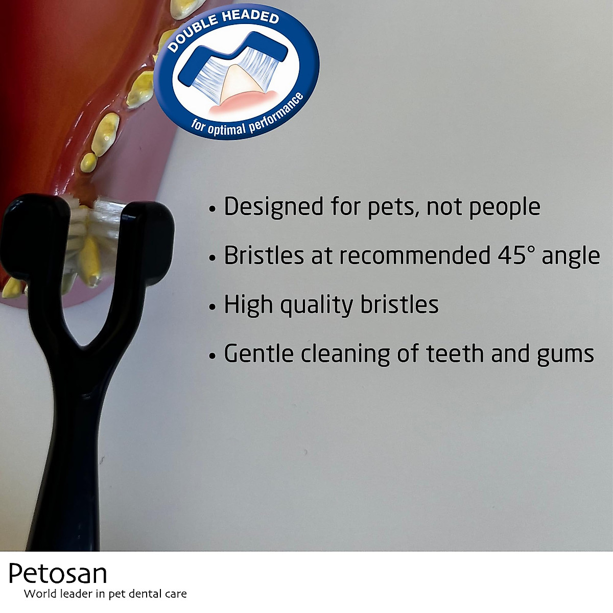 Petosan Complete Dental Kit for Dogs with Toothbrush, Toothpaste and Microfiber Cleaner, for Small Dogs Up to 14 lbs