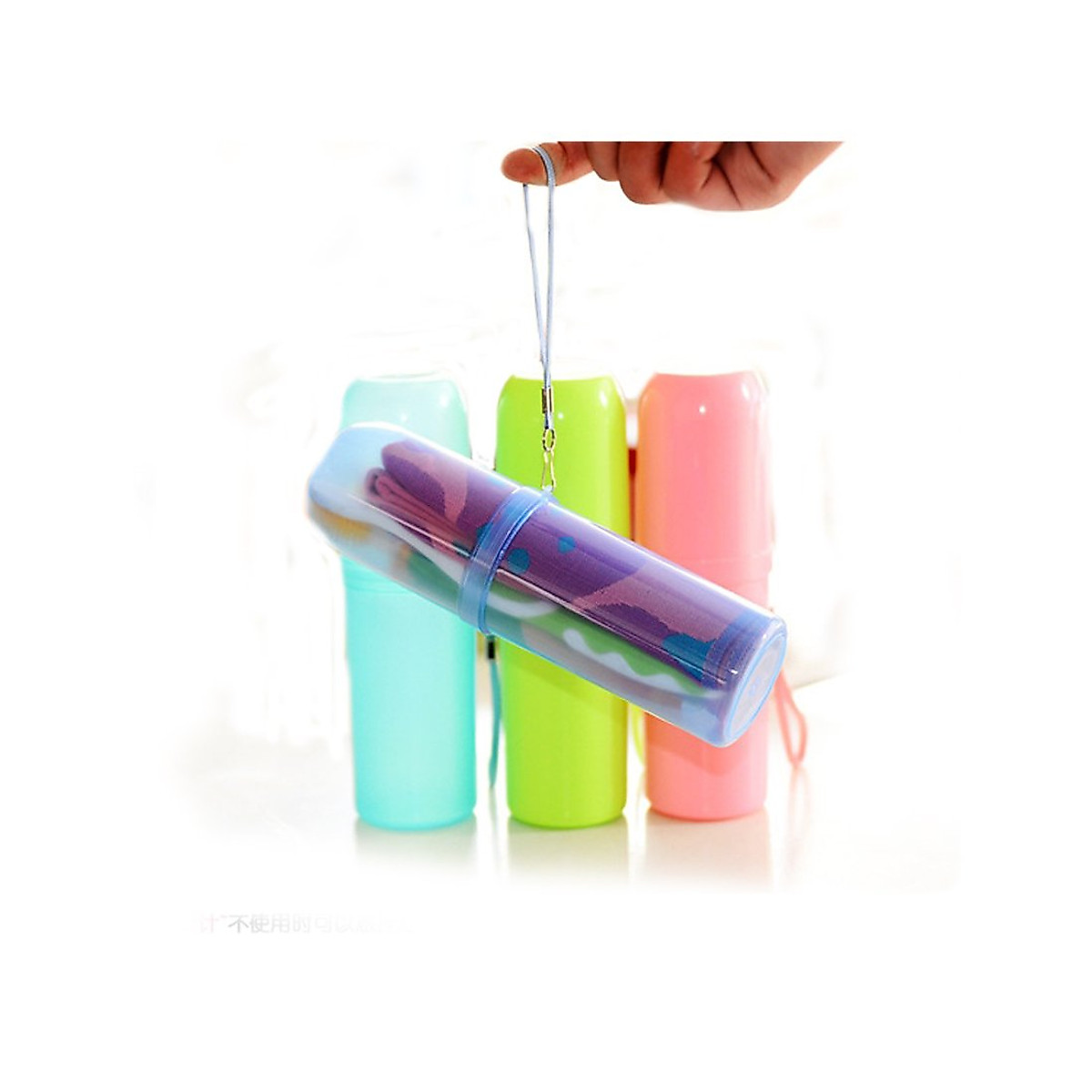 FZBNSRKO 4 Pcs Portable Toothbrush Holder Cup Box Toothpaste Cases Holder for Travel Use