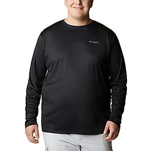 Columbia Men's Standard Terminal Tackle PFG Fish Flag LS, Black/Graphite, Medium