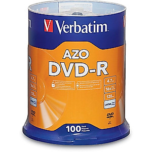 Verbatim® DVD-R Recordable Disc DISC,DVD-R,4.7GB,100PK,SR (Pack of 2)