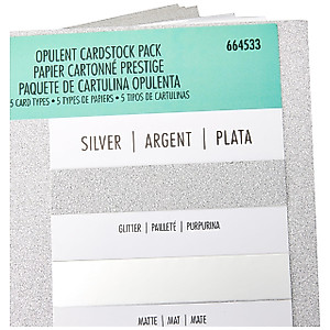 Sizzix, Silver, Surfacez-Opulent Cardstock , 50 Pack