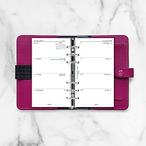 Filofax Calendar Diary Refill, Personal/Compact Size, Week-to-View, White Paper, Unruled, English, 2024 (C68421-24)