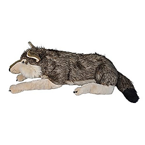 Wild Republic Jumbo Wolf Plush, Giant Stuffed Animal, Plush Toy, Gifts for Kids, 30 Inches
