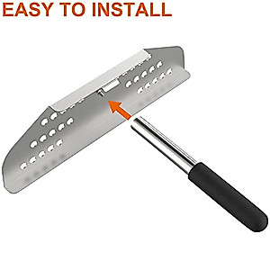 Pizza Ovens Door for Ooni Koda 12 Gas Pizza Oven, Heavy Duty Outdoor Pizza Oven Wind Guard with Handle & Ventilation Holes, BBQ Grill Accessories for Roast Meat, Fish or Steak