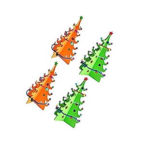 Garneck 4pcs Mini Christmas Pine Tree Mini Desk Felt Christmas Craft Xmas Craft Supplies DIY Christmas Ornament DIY Material Set Christmas Tree Self Made Decorate Desk Christmas Tree