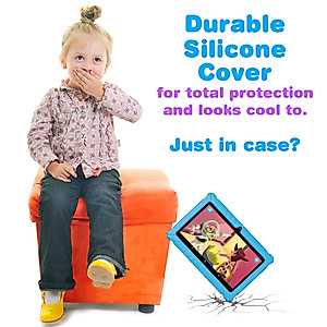 Contixo 7" Android Kids Tablet 32GB, Includes 50+ Disney Storybooks & Stickers (Value $200), Kid-Proof Case, (2023 Model V8) - Blue