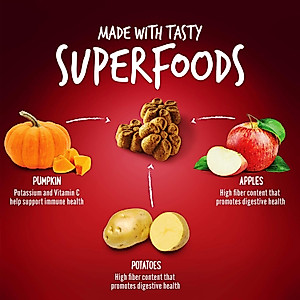 Fruitables Skinny Mini Low Calorie Dog Treats, Healthy Soft Dog Treats for Senior Dogs or Pups, Training Sweet Potato Dog Treats, 12 oz (Variety)