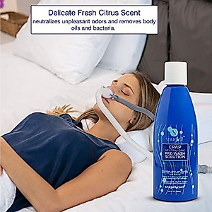 CPAP Soap Cleaner by Snugell - Neutralizing Pre-wash Solution | Mask & Hose Cleaning Soap | 8.4 oz Each | Fresh Citrus Scent | Fragrance that Neutralize Odors and Removes Body Oils from CPAP Mask