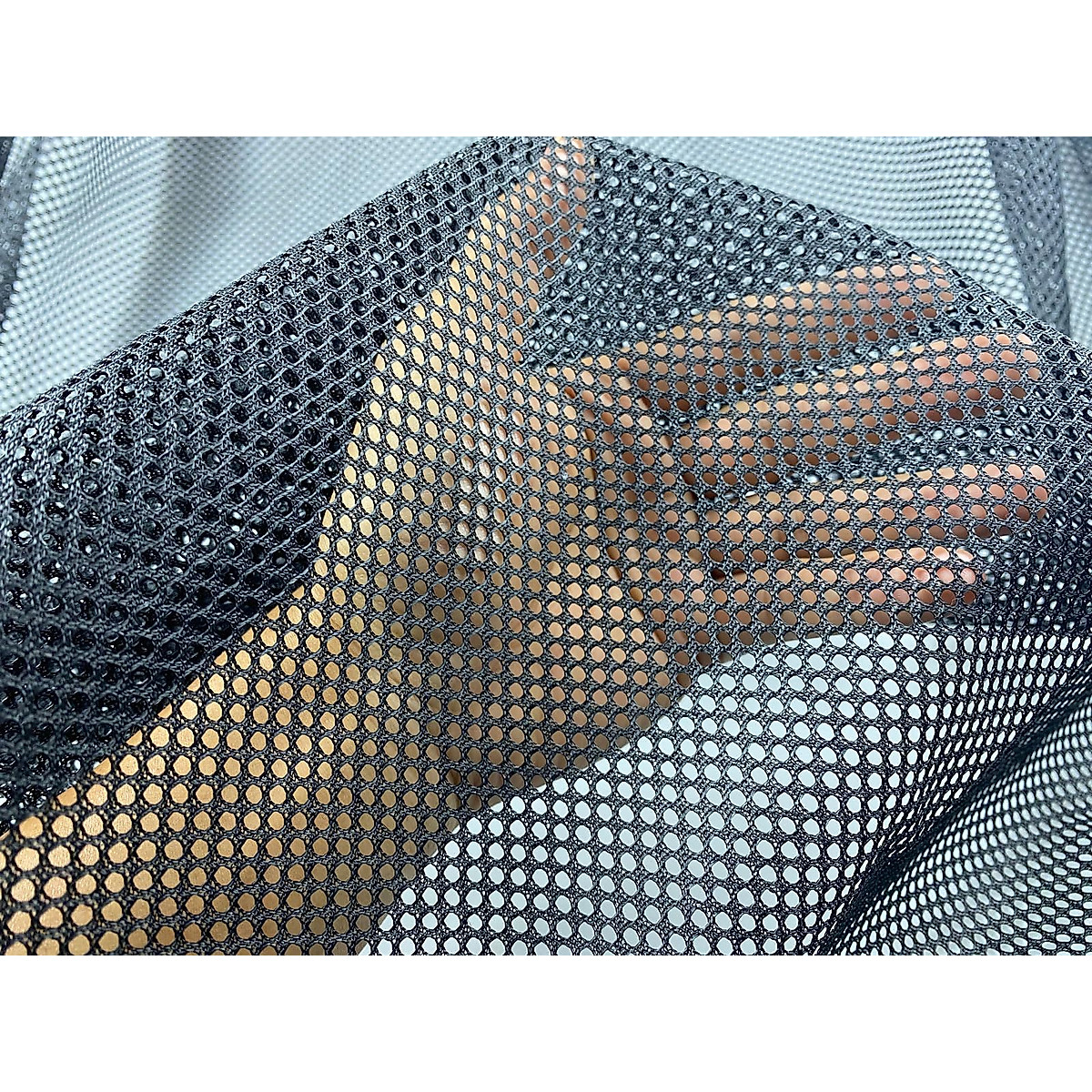 Mesh Fabric Netting Black Fabric Netting Soft Mesh Fabric for Sewing, Crafts，Shopping Bag, Backpack Pocket and Straps and Netting Clothes (Black(19×61INCH))